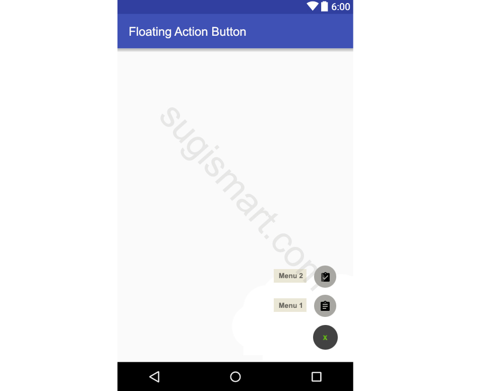 Cara menambahkan menu pada floating action button Android - Sugi Smart ...