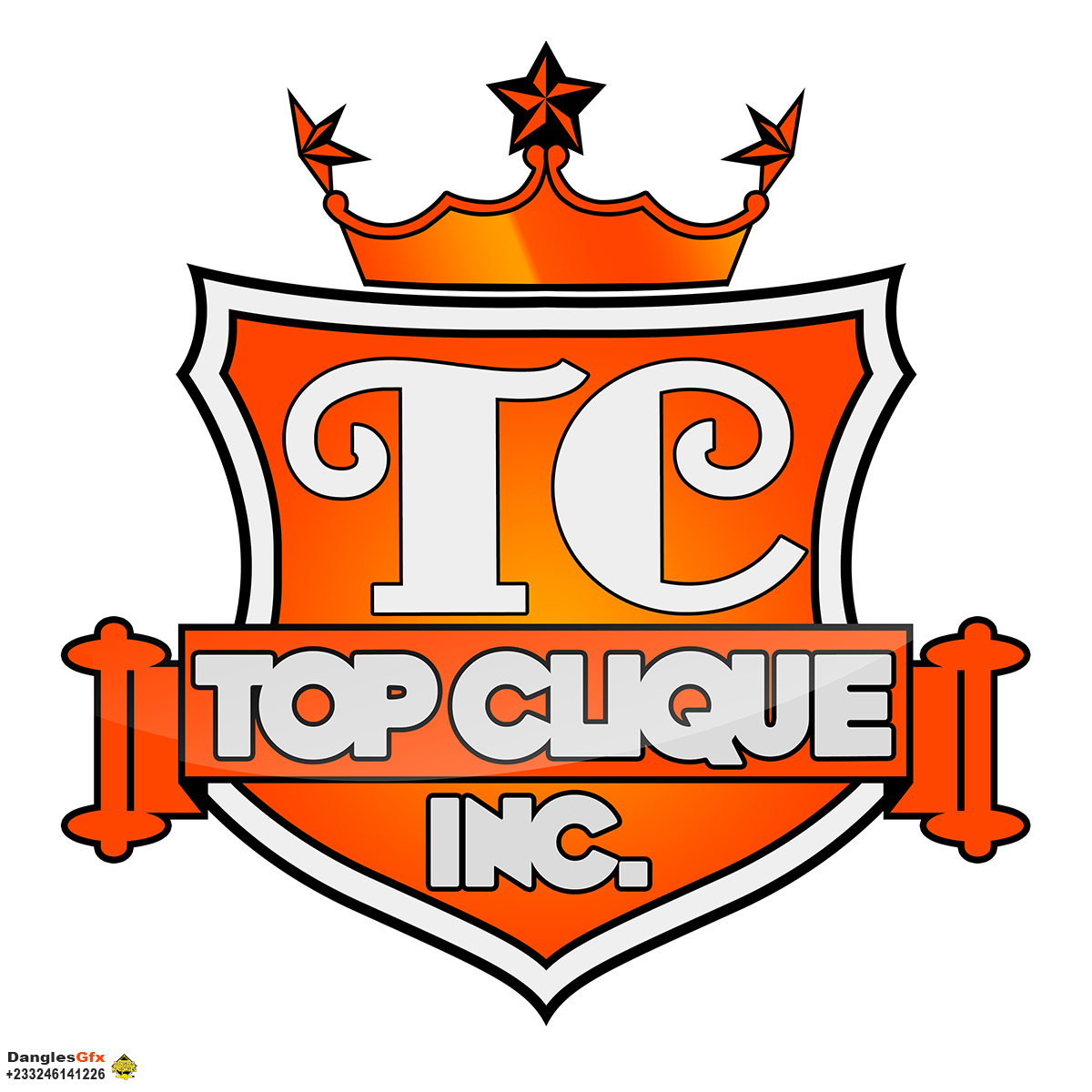 Top Clique Inc Logo Created And Designed By Dangles Graphics ...