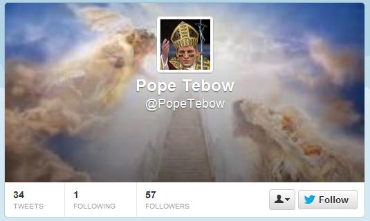 the other paper: Tebow gets drafted to backup departing Pope via Internet