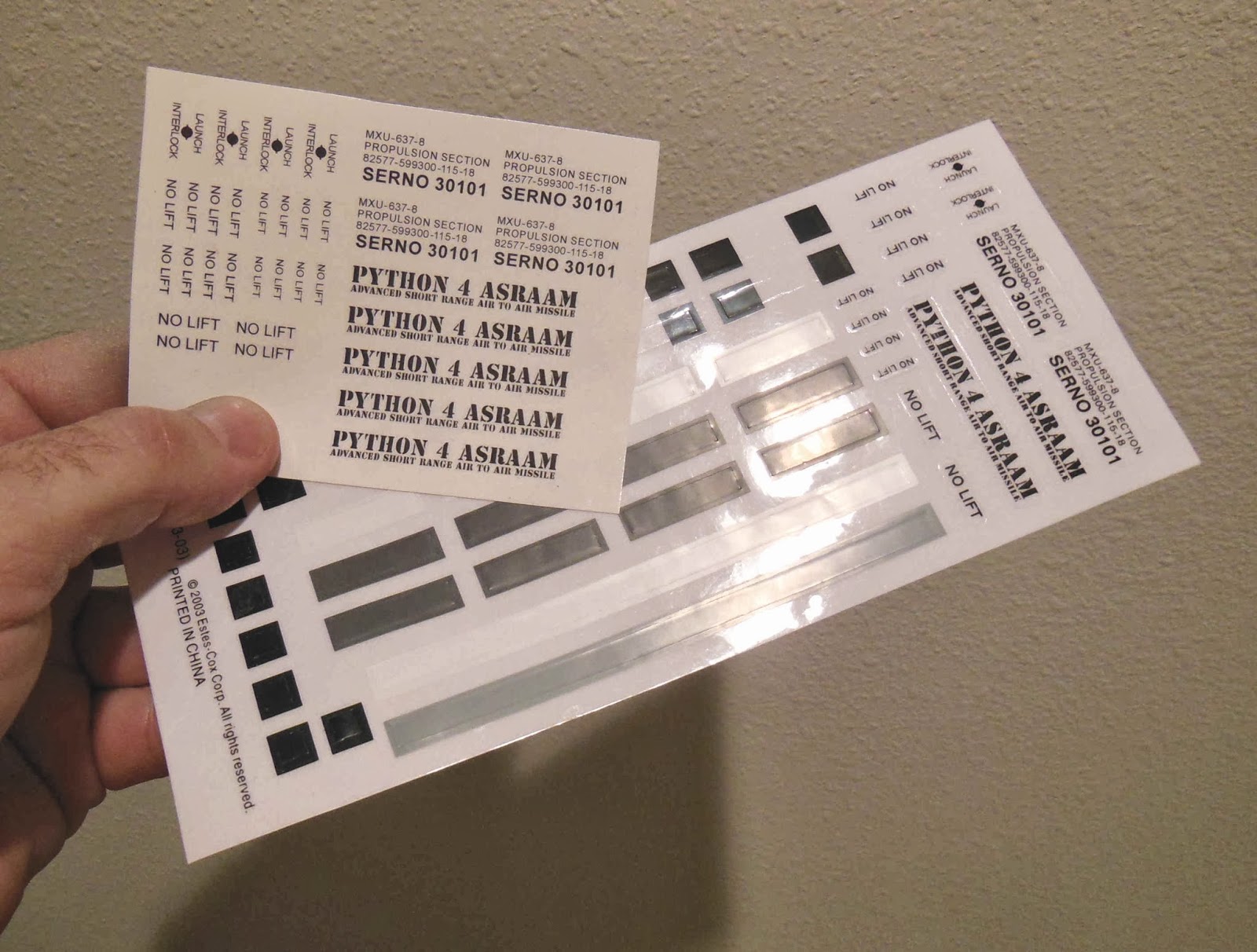 Model Rocket Building: Estes Python 4 Build, Part 13, Stickers!