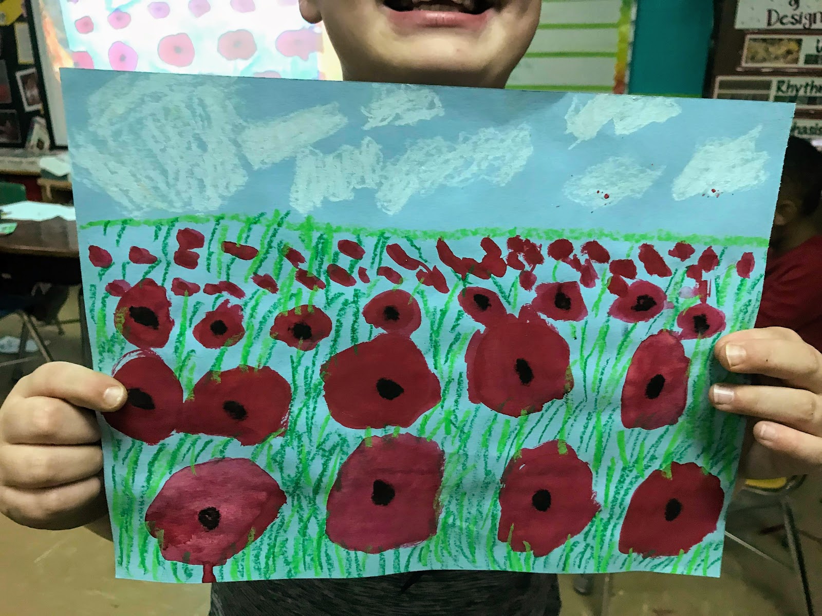 Elements of the Art Room: 1st and 2nd Veterans Day Poppies