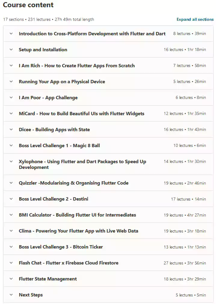 The Complete 2020 Flutter Development Bootcamp with Dart | الكورس كامل للتحميل | 3d4alll
