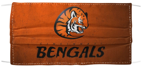 Cloth Face Mask - Fabric Face Mask: Cincinnati Bengals Cloth Face Mask
