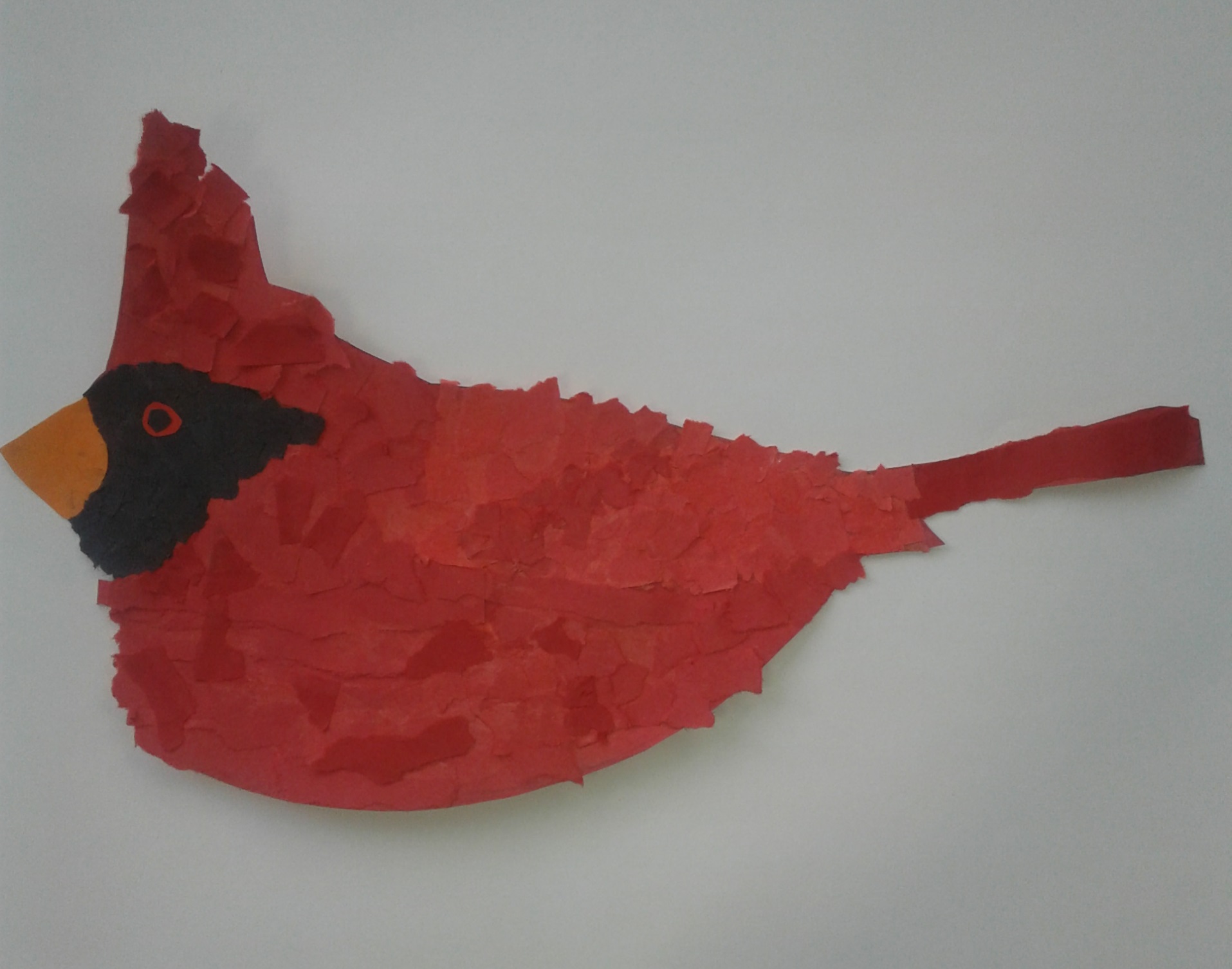 a faithful attempt: Torn Paper Cardinal Collage