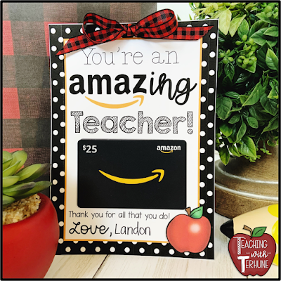 Teaching With Terhune: Amazon Gift Tag for Teacher Christmas Gift and ...