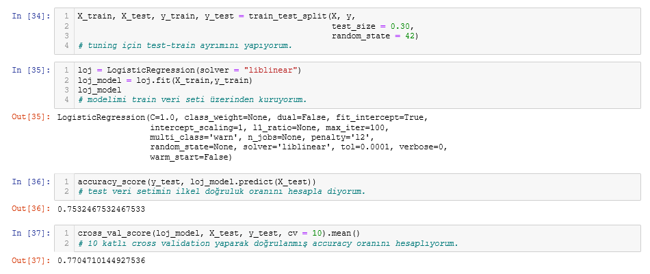 Python - Lojistik Regresyon