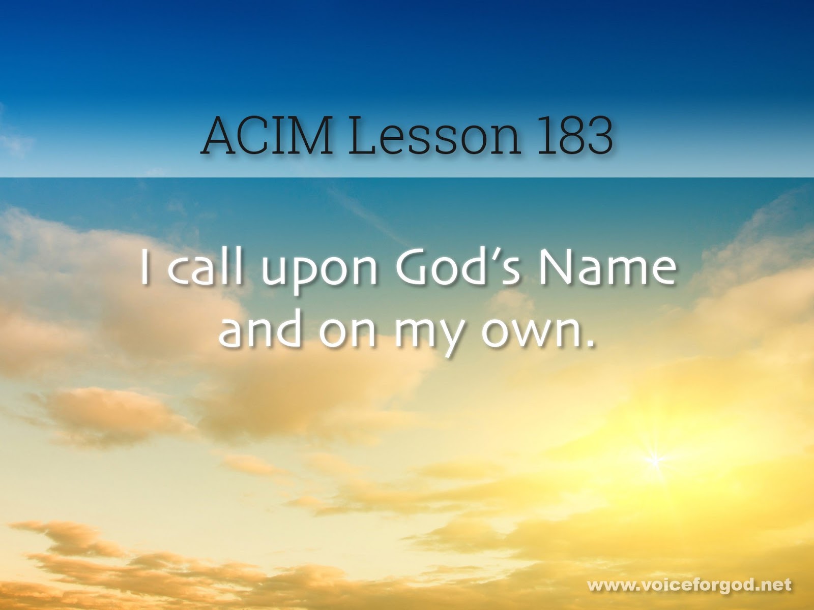 Miracle Life: ACIM Workbook Lesson 183