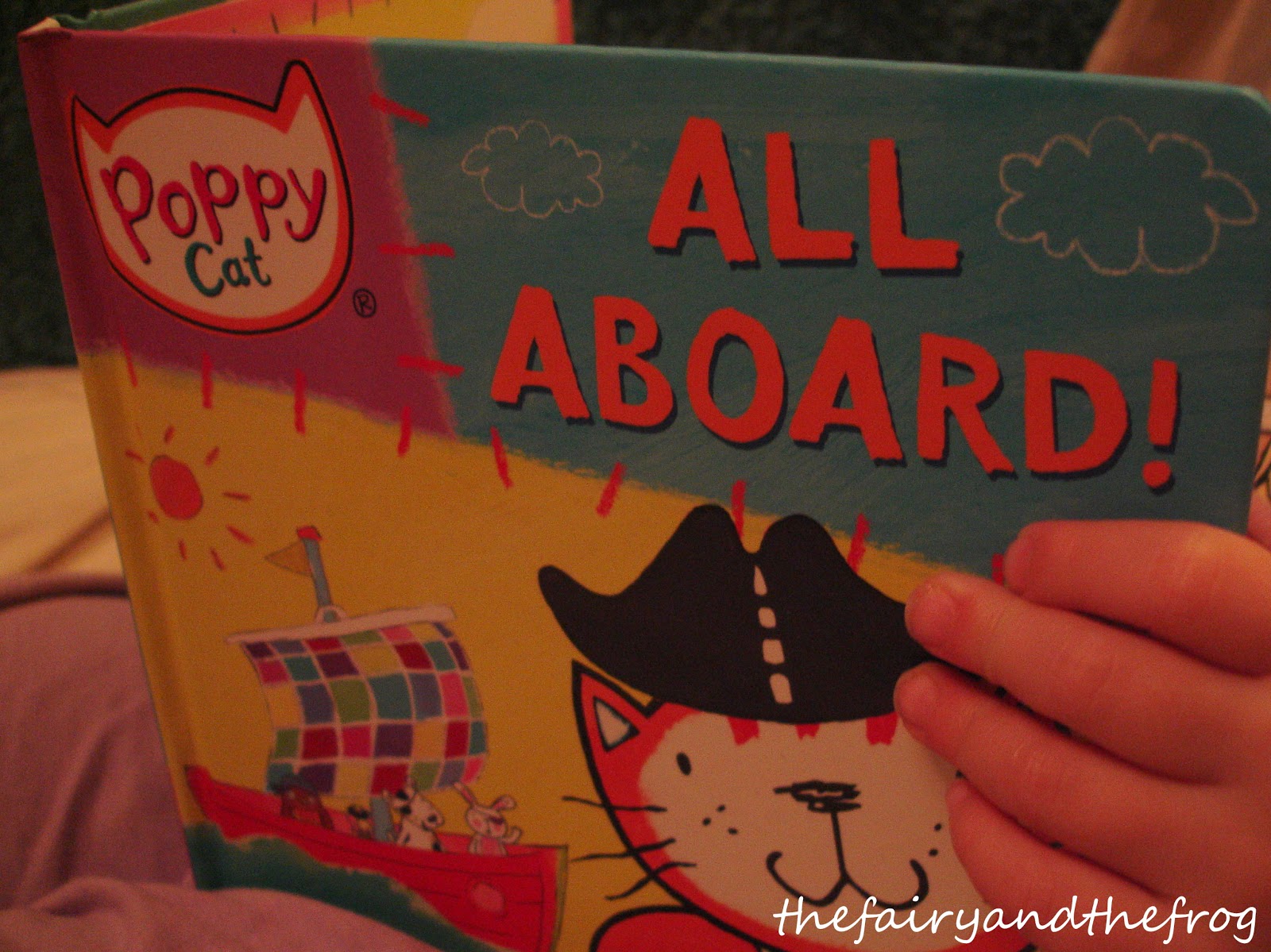 The fairy and the frog: Poppy Cat book review and pirate play