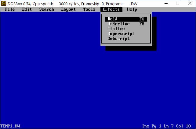 Dolphin Write (WordPerfect 5.1 Compatible SW circa 1995)
