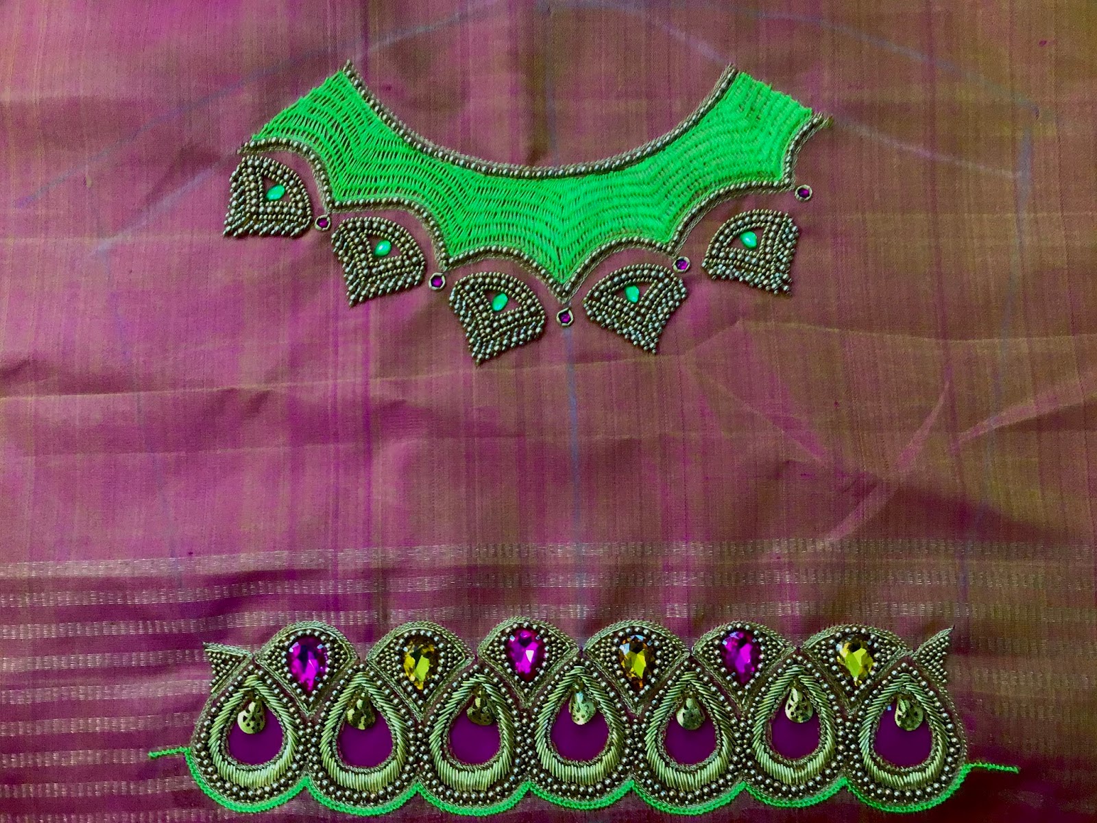 Designer cut work blouse