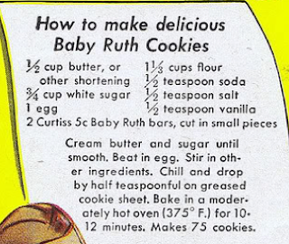 Dying for Chocolate: BABY RUTH COOKIES: WWII Ad & Recipe