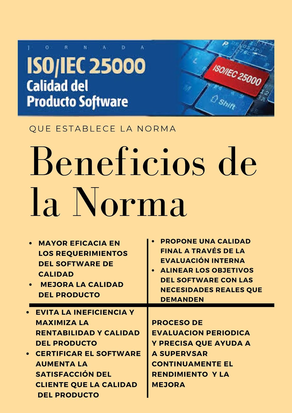 Beneficios de la norma ISO/IEC 25000