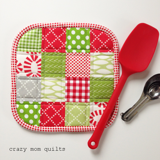 crazy mom quilts: a simple hot pad tutorial