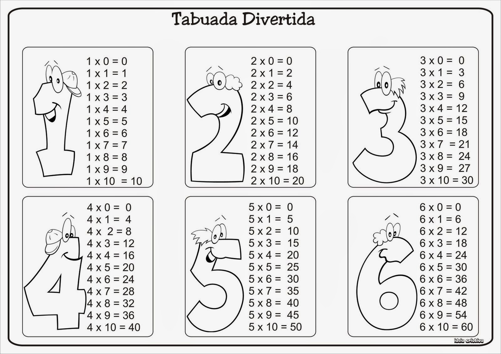 Educando blog: Tabuada do 2 para imprimir