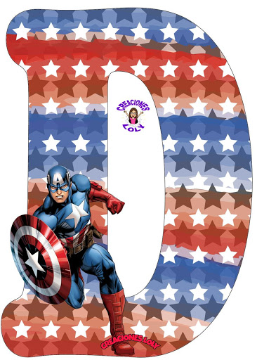 Creaciones Loly: Abecedario Capitán América