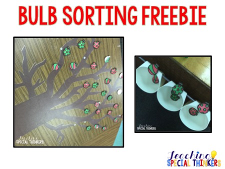 Christmas Ornament Sorting Freebie! - Teaching Special Thinkers