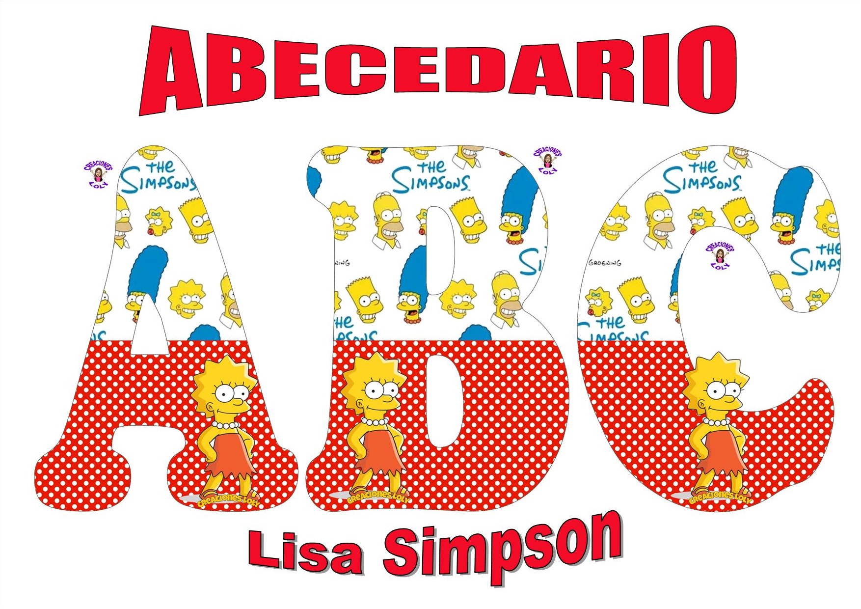 Creaciones Loly: Abecedario Lisa Simpson