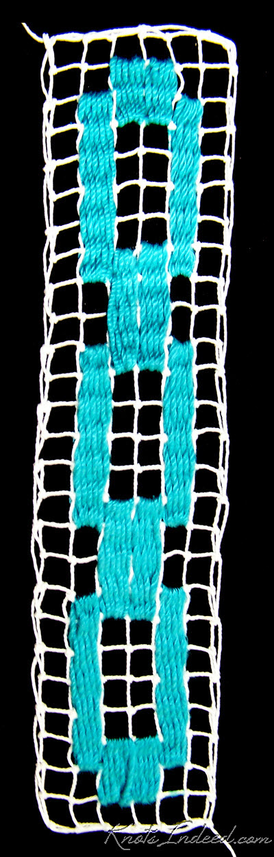 Knots Indeed: Square-mesh netting and the darning stitch - pattern one