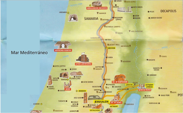 Enseñanza Evangélica: Mapa del ministerio de Jesús