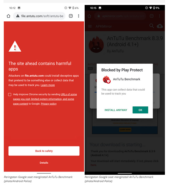 App Antutu BAHAYA? Google Kini Larang Instal AnTuTu Setelah Menghapusnya di Play Store - Elppas.com