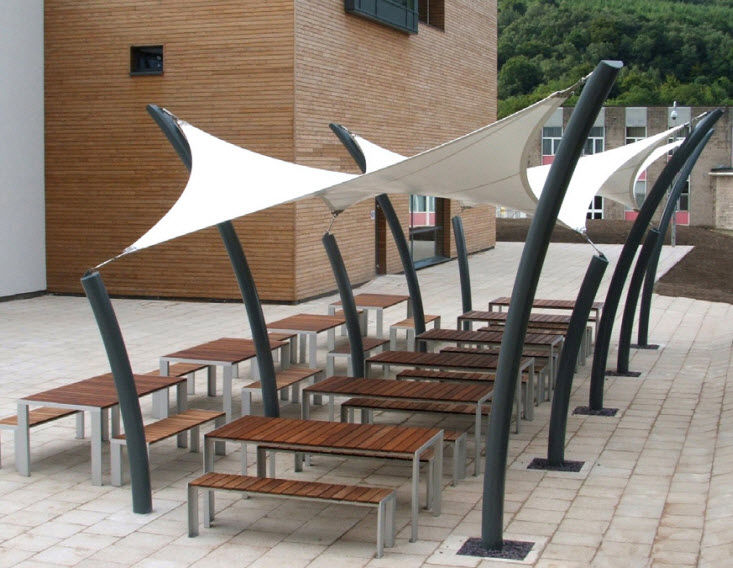 Tensile Fabric Shade Structures In UAE