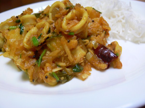 Bombay-Bruxelles: Curry de calamars – Squid curry