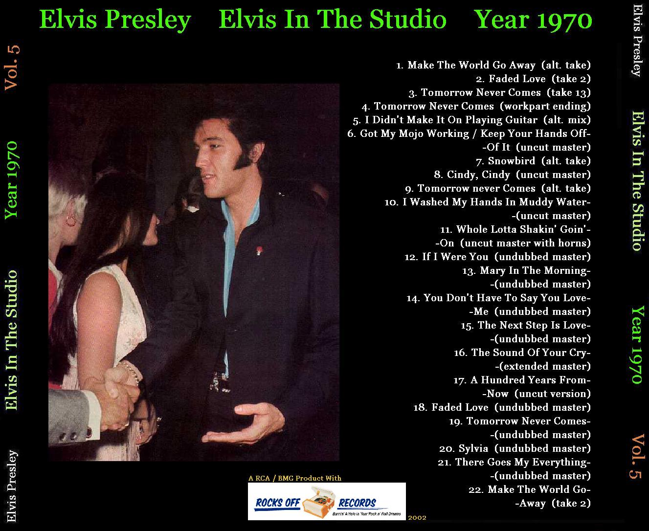 ELVIS JAR: - ELVIS IN THE STUDIO 1970 VOL. 5