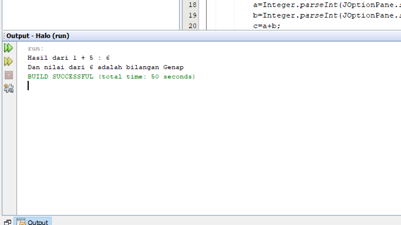 Contoh Program OOP Sederhana Input Output dengan JOptionPane - Ibnu Iqbal's