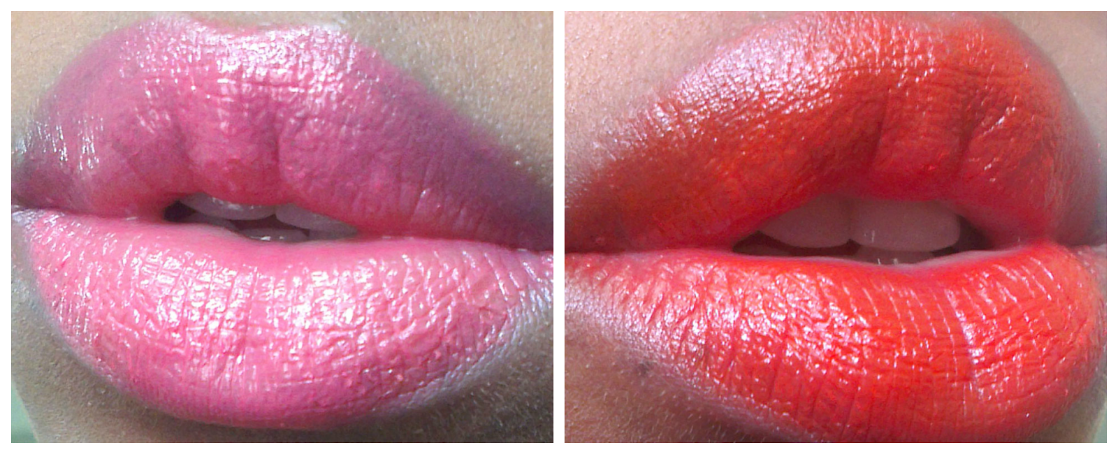 (lip swatches taken with my phone) Hot Tamale is actually brighter than ...