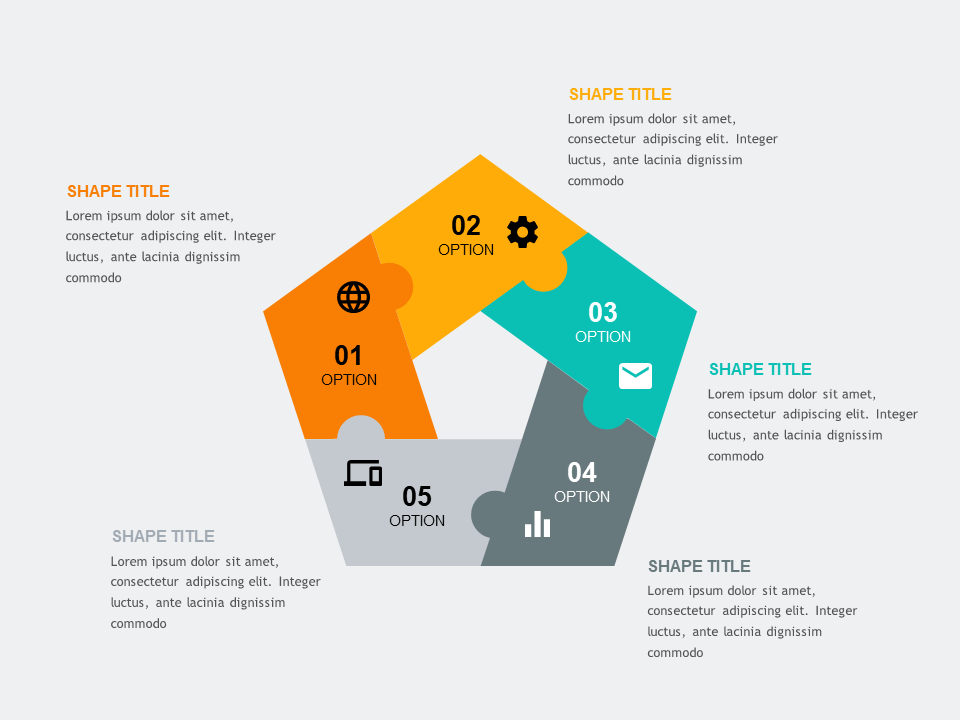 Pentangular Circulation Connect PowerPoint Templates - PowerPoint Free