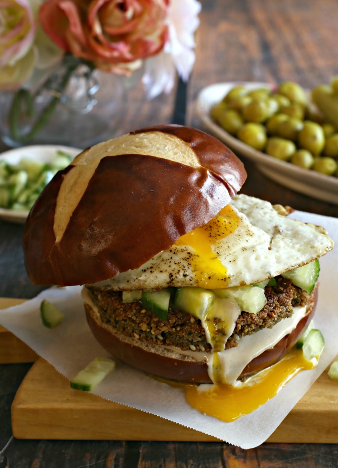 Hungry Couple: Falafel and Egg Breakfast Sandwich
