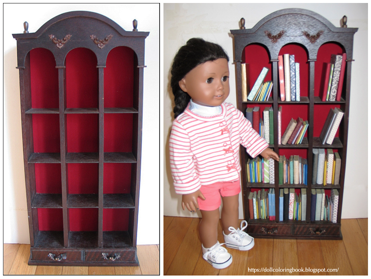 Book Crafts for A Doll's Bookcase | The Doll Coloring Book