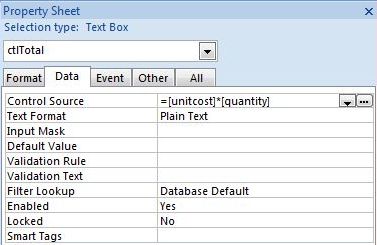 Microsoft Access Tips: Calculated Controls