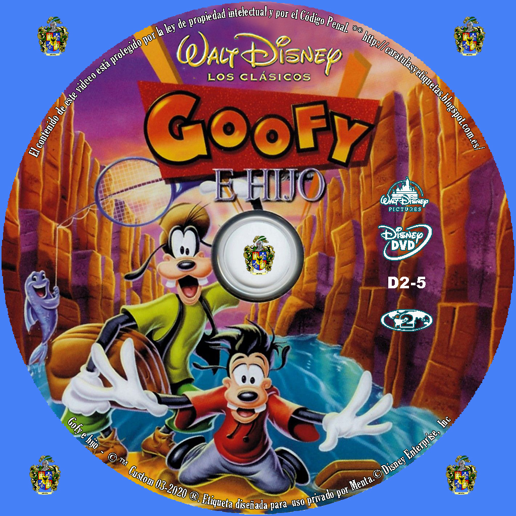 Caratulas y etiquetas: Goofy e hijo