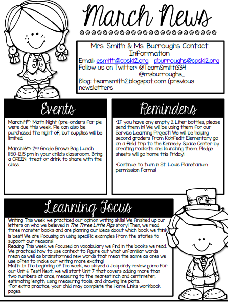 Mrs. Smith's Second Grade News