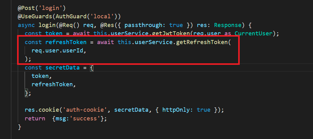 NestJS JWT Auth Cookie Series - Part-3 - Refresh Token
