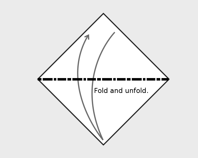 KATAKOTO ORIGAMI: Step2 "Mountain fold"