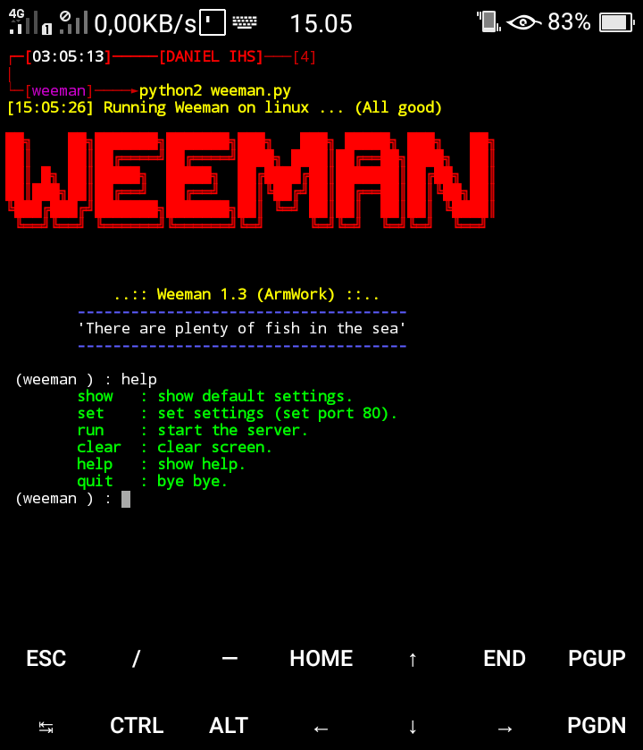Phishing di Termux Menggunakan Tools Weeman TERBARU