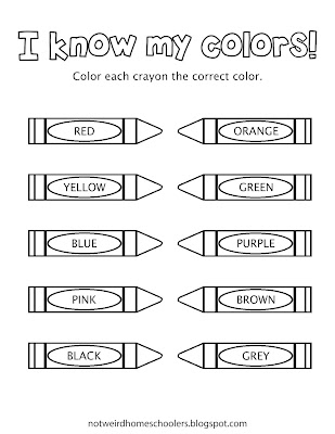 FREE HOMESCHOOLING RESOURCE!!! I Know My Colors Coloring Page