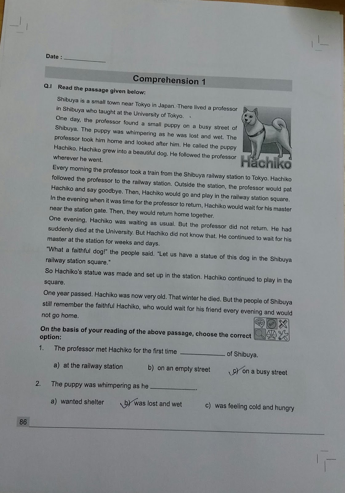 Grade 3, English, Comprehension