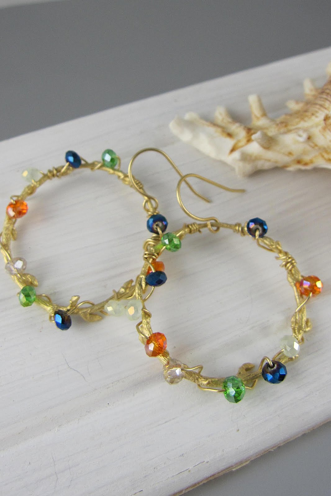 Art Garden Diva: Turquoise and Orange Earring Color Splash