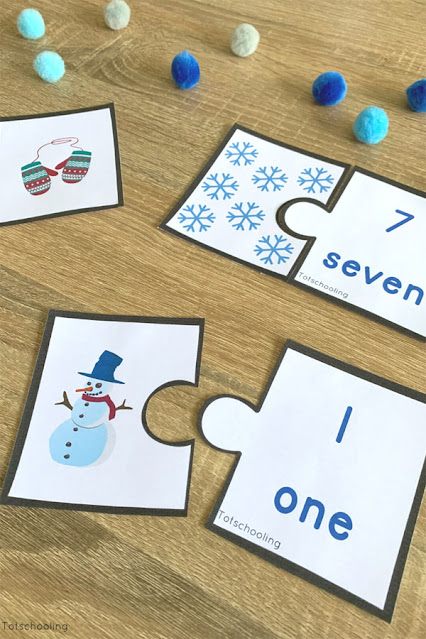 Winter Counting Puzzles | Totschooling - Toddler, Preschool ...