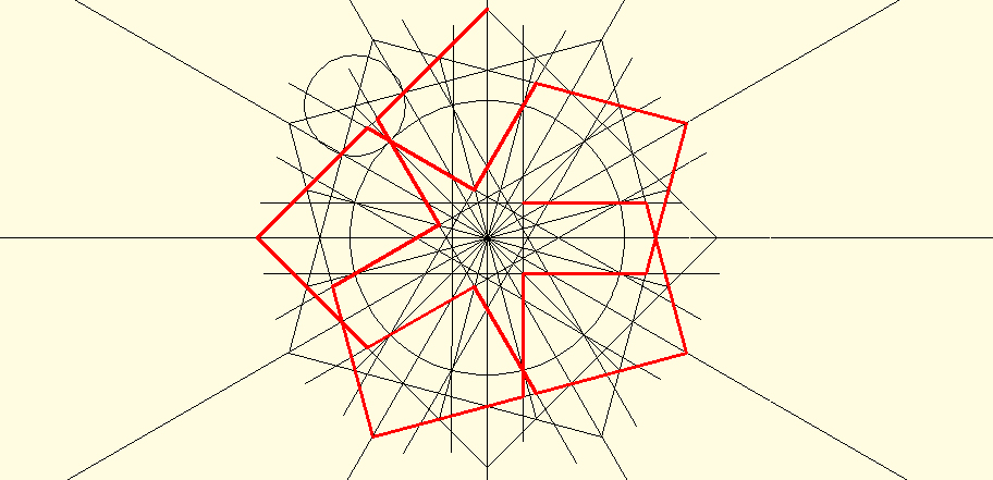 Textile Arts Now: Draw a continuous interlacing geometry motif.