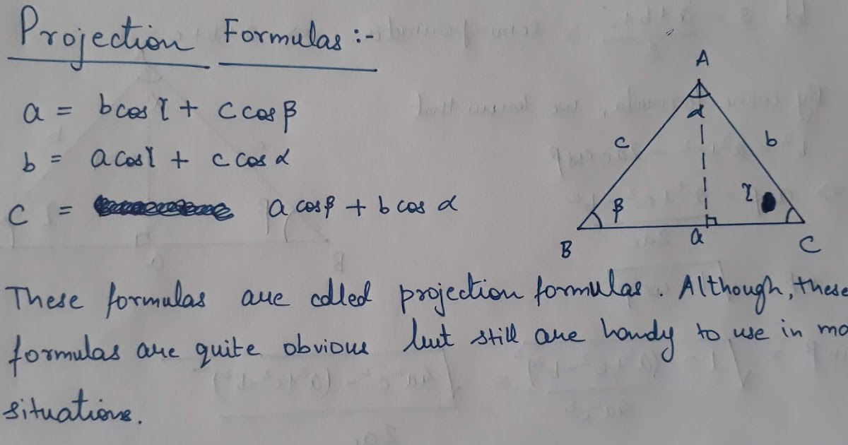 Crazy Maths: Projection Formulas