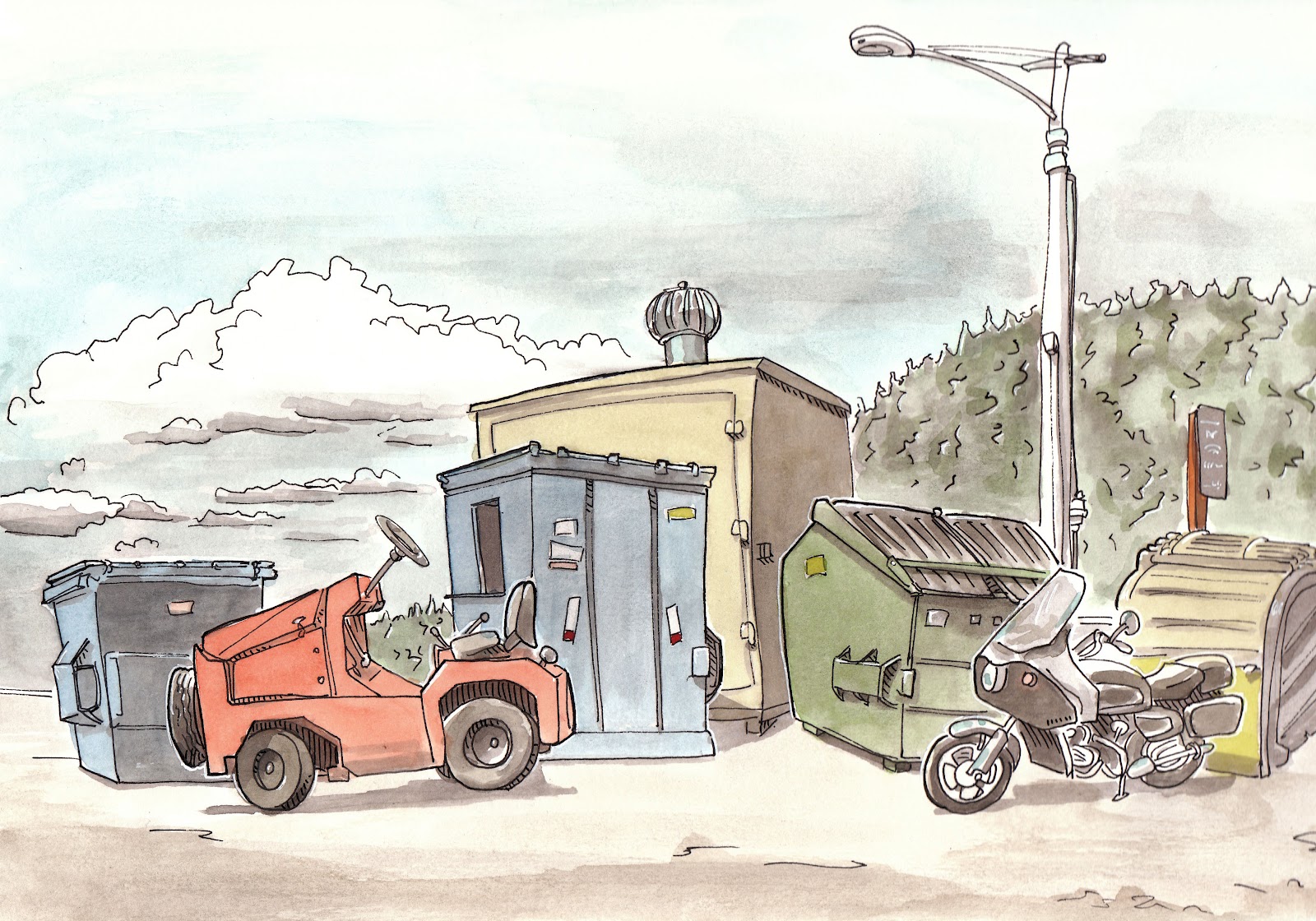 Urban Sketchers Seattle: Fauntleroy Ferry Terminal