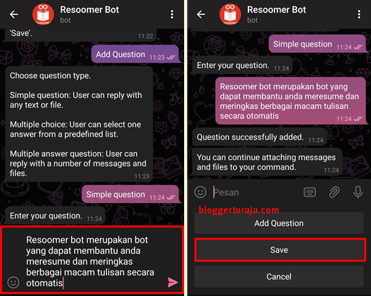 Cara Membuat Menu Perintah di Bot Telegram - Blogger Toraja