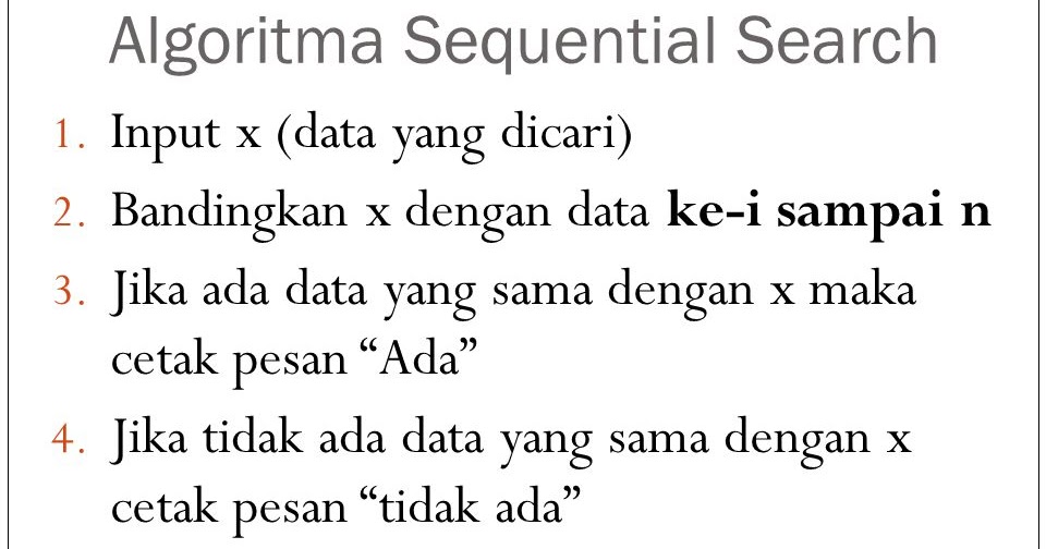 ALPRO 2: ALGORITMA SEQUENTIAL SEARCHING