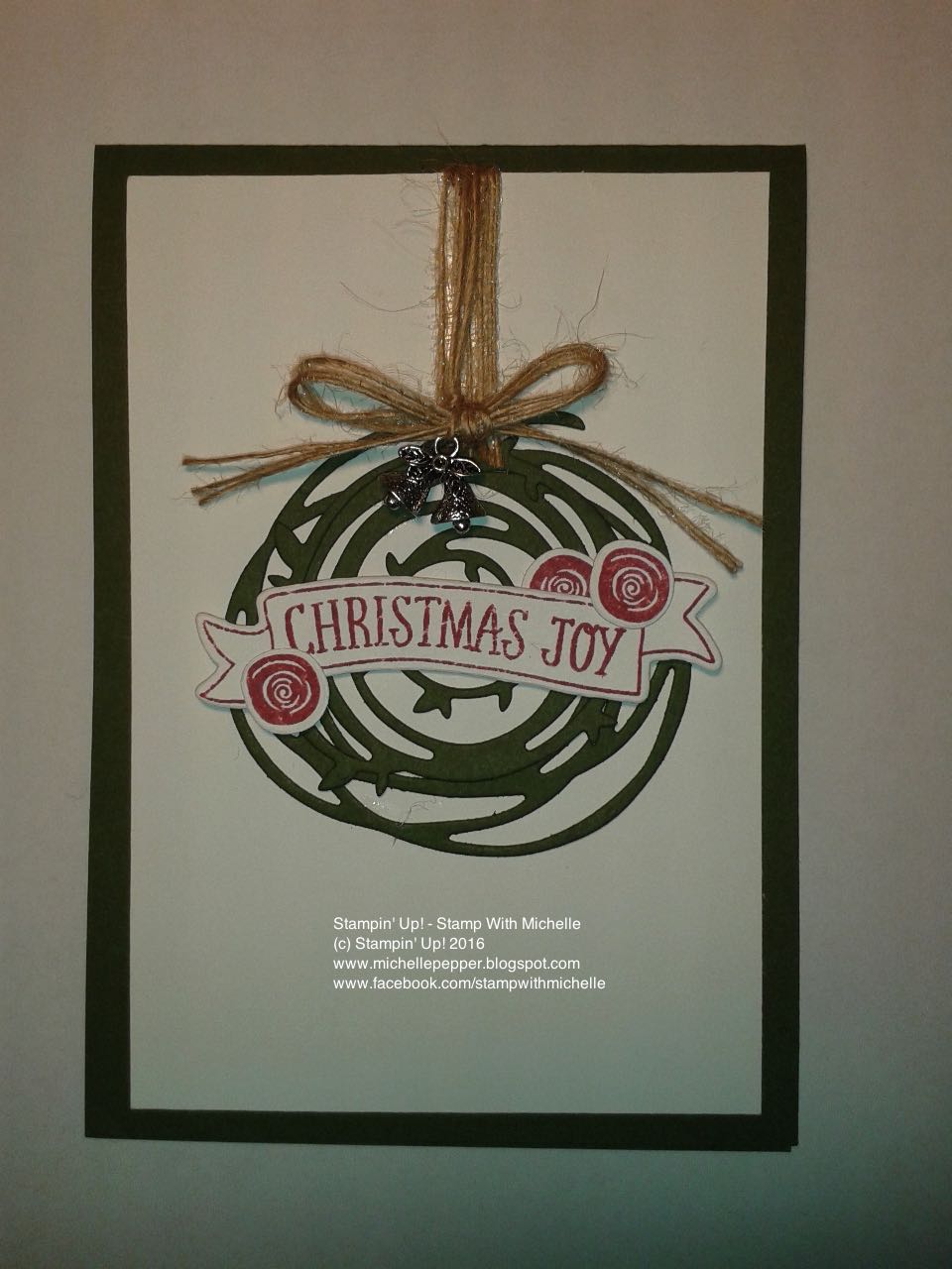 Stampin' Up! Swirly Scribbles Christmas Wreath Card