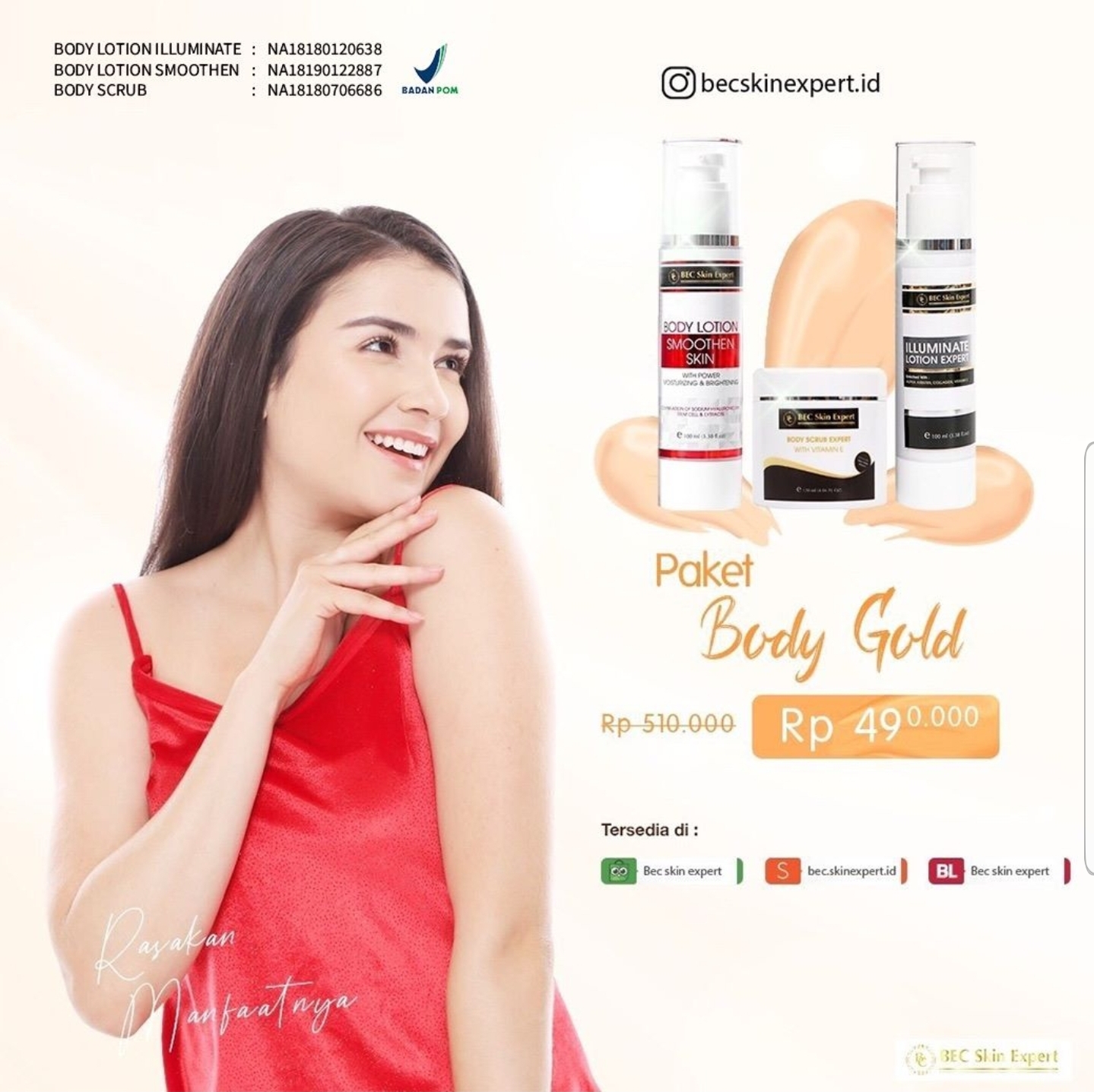 Review BEC Skin Expert - Paket Body Gold