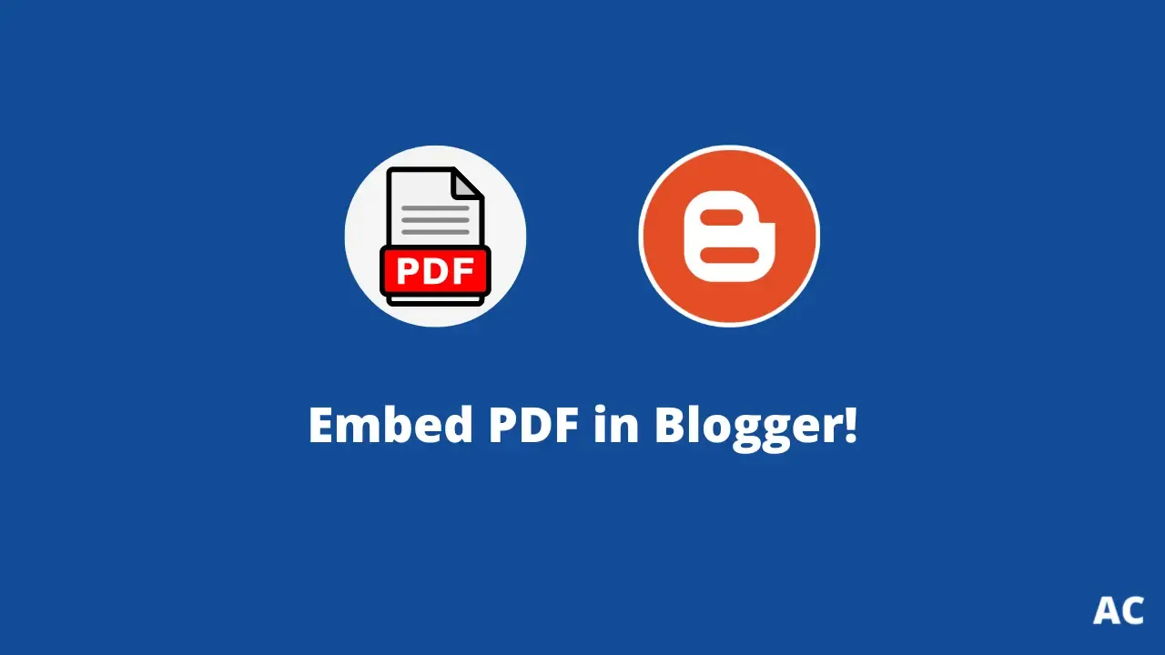 How to Embed PDF in Blogger?